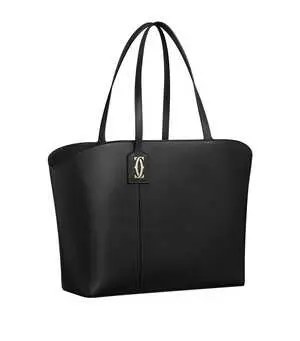 Cartier Calfskin C De Tote Bag - Black