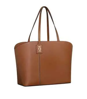 Cartier Calfskin C De Tote Bag - Brown