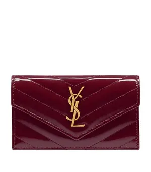 Saint Laurent Cassandre Matelassé Fragments Purse - Red