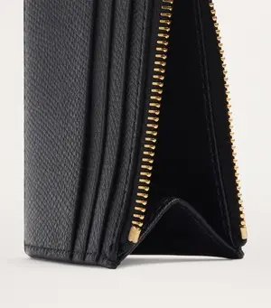 Valentino Garavani Leather Vlogo Coin And Card Holder