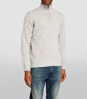 Barbour Lambswool Quarter Zip Sweater