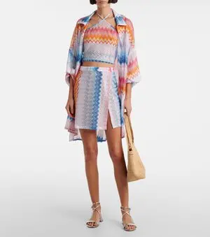 Missoni Zigzag Halterneck Cropped Top - Multicoloured