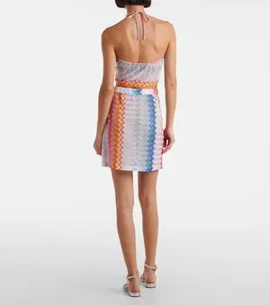 Missoni Zigzag Halterneck Cropped Top - Multicoloured