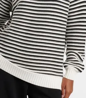 The Upside Boo Striped Cotton Sweater