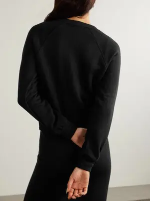 Eterne Embroidered Cotton And Modal-blend Jersey Sweatshirt
