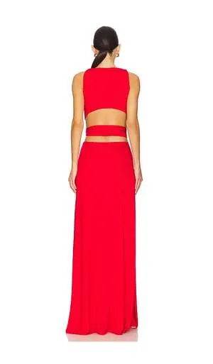 SID NEIGUM 4 Way V Neck Knot Dress