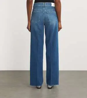 Paige Sasha Wide Leg Jeans - Blue