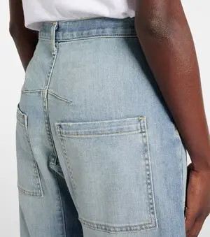 NILI LOTAN Shon High-rise Barrel-leg Jeans In Summer Wash - Blue
