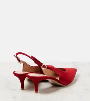 GIANVITO ROSSI Robbie Suede Slingback Pumps