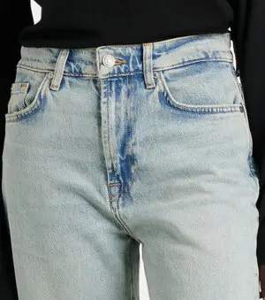 7 For All Mankind High-rise Straight Leg Jeans