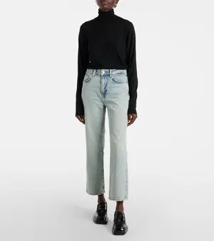 7 For All Mankind High-rise Straight Leg Jeans