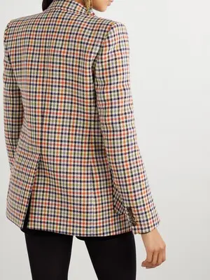 Chloé Checked Wool-blend Blazer
