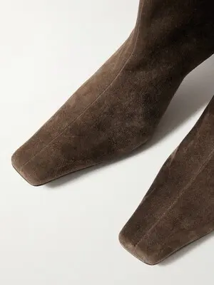 Khaite Suede Ankle Boots - Brown