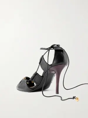 Chloé Embellished Cut Out Leather Pumps