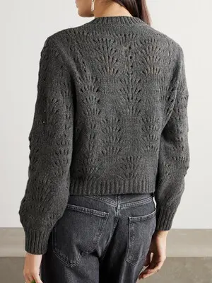 FRAME Open-knit Merino Wool Cardigan