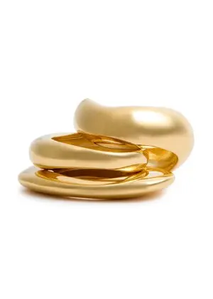 Completedworks Post-capital 14kt -plated Ring Set