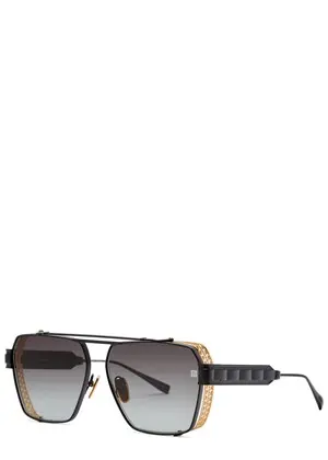 Balmain Aviator-style Sunglasses - Black