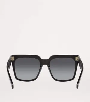 Celine Acetate Square Frame Sunglasses - Black