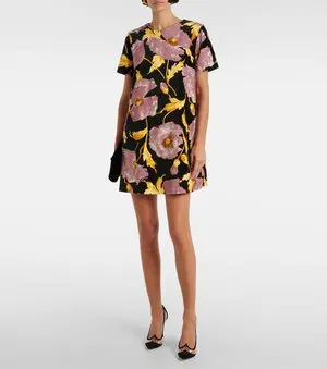 La DoubleJ Mini Swing Floral Cotton Dress - Multicoloured
