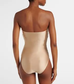 Jade Swim Yara Ruched Swimsuit - Neutrals
