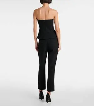 Veronica Beard Arlette Peplum Corset Top
