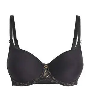 AUBADE Lace-trim Rosessence T-shirt Bra Black