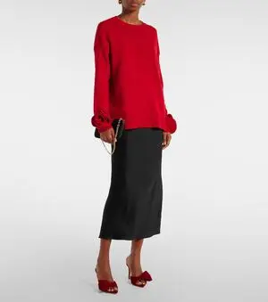 GIANVITO ROSSI 85 Velvet Mules With Bow Detailing