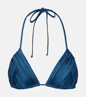 BANANHOT Bananhot Jasmin Ruched Bikini Top Blue