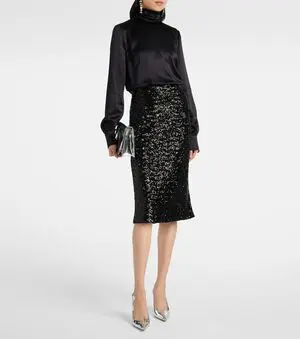 Dolce & Gabbana Sequined Midi Skirt