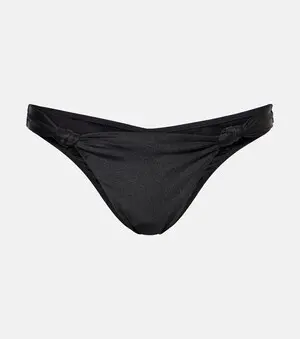 BANANHOT Ruched Bikini Bottoms - Black