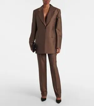 THE ROW Norbert Mohair And Wool Straight Leg Trousers