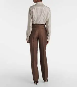 THE ROW Norbert Mohair And Wool Straight Leg Trousers