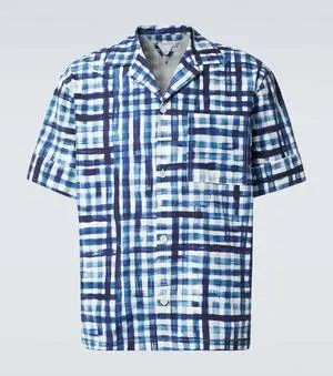 Bottega Veneta Gingham Cotton Bowling Shirt - White