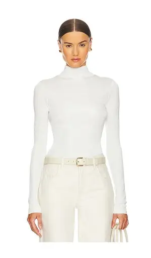 L'academie Syndi Knit Turtleneck Top - Ivory