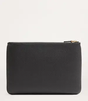 Valentino Garavani Medium Leather Vlogo Signature Pouch - Black