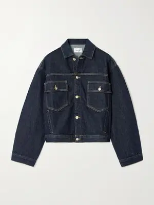 FRAME The Boxy Classic Denim Jacket - Blue