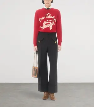 Valentino Garavani Silk Wide-leg Trousers