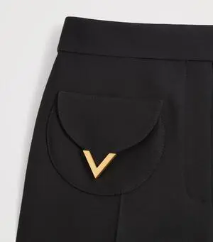 Valentino Garavani Silk Wide-leg Trousers