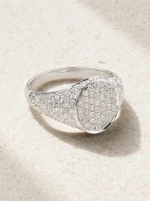 Yvonne Léon Mini Chevalier 9-karat White Diamond Ring