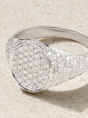 Yvonne Léon Mini Chevalier 9-karat White Diamond Ring