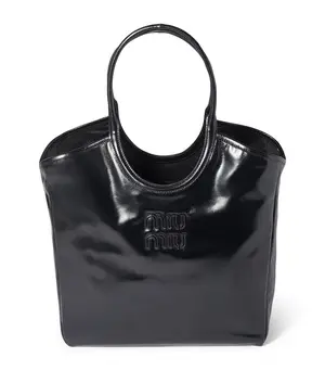 Miu Miu Leather Top Handle Bag - Black