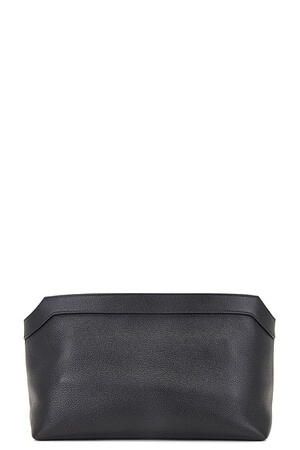 THE ROW Terrasse Pouch In Black Suede