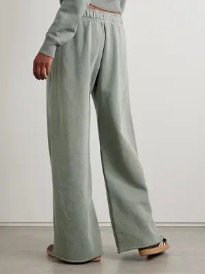 SLVRLAKE Cotton-jersey Wide-leg Track Pants - Green