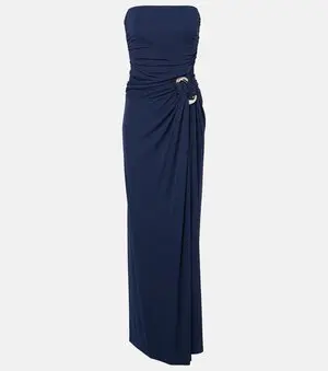 Simkhai Emma Draped Corset Gown - Blue