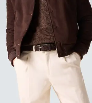 TOD'S Braided Suede Belt - Brown