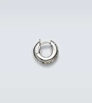 SPINELLI KILCOLLIN Macro Hoop Mini Earring In 18kt White Gold With Diamonds