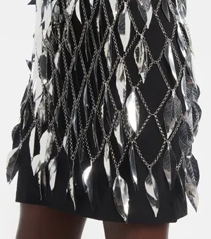 Rabanne Embellished Chain Detail Mini Dress