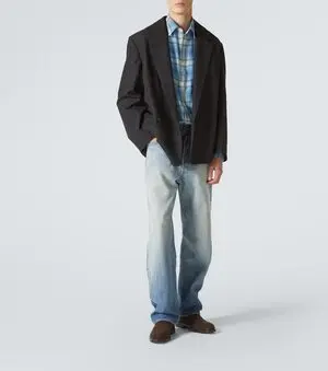 Auralee Airy Checked Wool Shirt