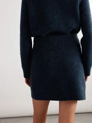 Bottega Veneta Wool-blend Bouclé Mini Skirt - Blue