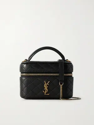 Saint Laurent Gaby Micro Quilted Leather Shoulder Bag - Black